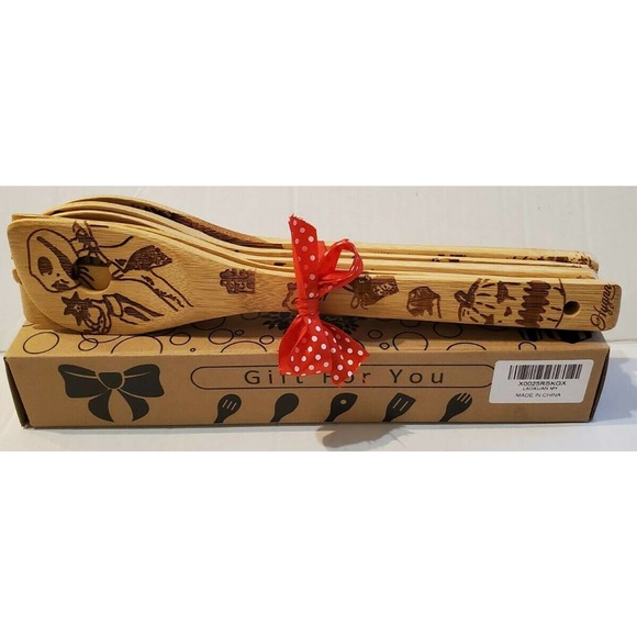 Hygnn | Kitchen | Nightmare Before Christmas Bamboo Cooking Utensil 5 ...